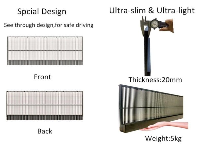 Car Rear Window Transparent Led Display